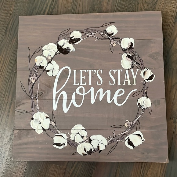 Hobby Lobby | Accents | Hobby Lobby Lets Stay Home Farmhouse Wall Decor ...